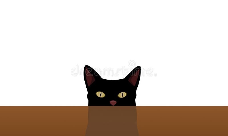 Cat Under The Table Clipart