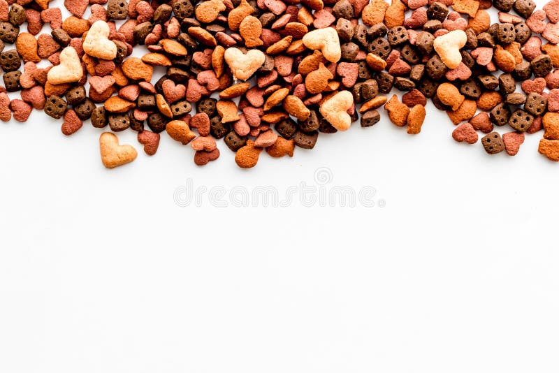 Cat Pet Food Background. Top, Overhead View Stock Image - Image of ...