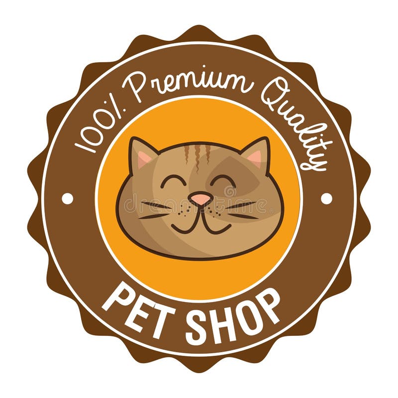Cat pet shop icon stock vector. Illustration of cartoon - 85373178