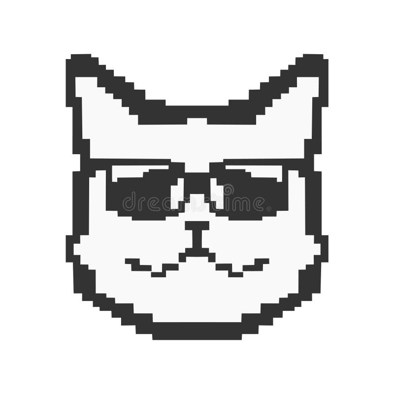 Cat-Pixelart vektor abbildung. Illustration von nave - 352754682