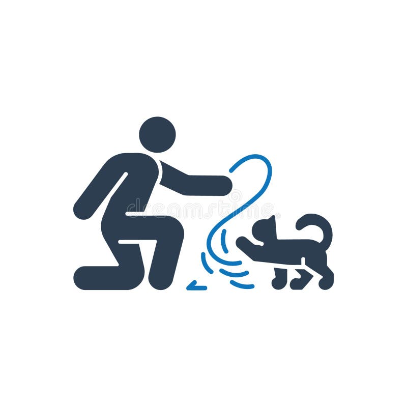 Cat Playing with String Icon Stock Vector - Illustration of string ...