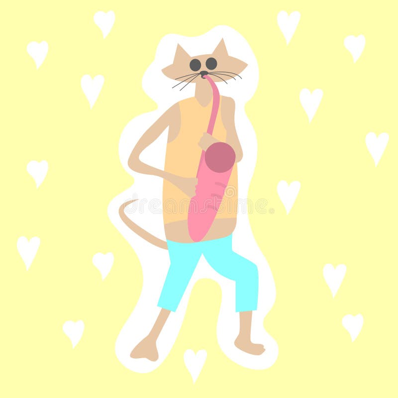 Cat Playing Flute Stock Illustrations – 53 Cat Playing Flute Stock ...