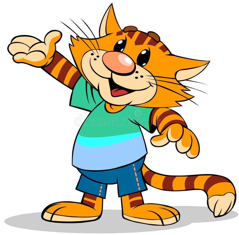 Cat pointing stock vector. Illustration of drawing, multi - 63278344