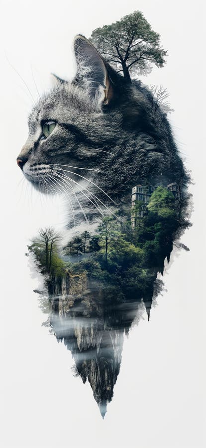 Cat wallpaper. Cat poster stock illustration. Illustration of wallpaper ...