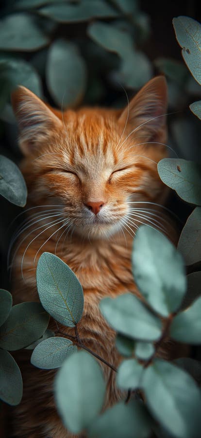 Cat wallpaper. Cat poster stock illustration. Illustration of wildlife ...