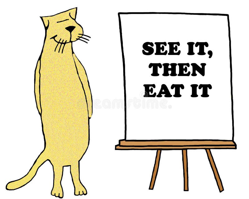 Cat presentation stock illustration. Illustration of negotiation - 77932166