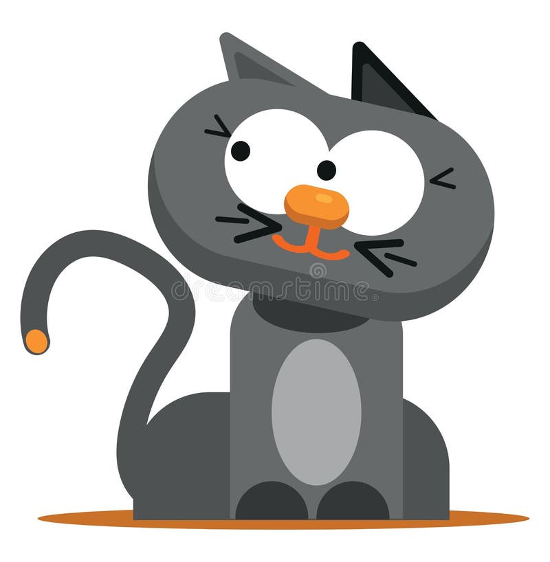 Cat with a question, icon stock vector. Illustration of isolated ...