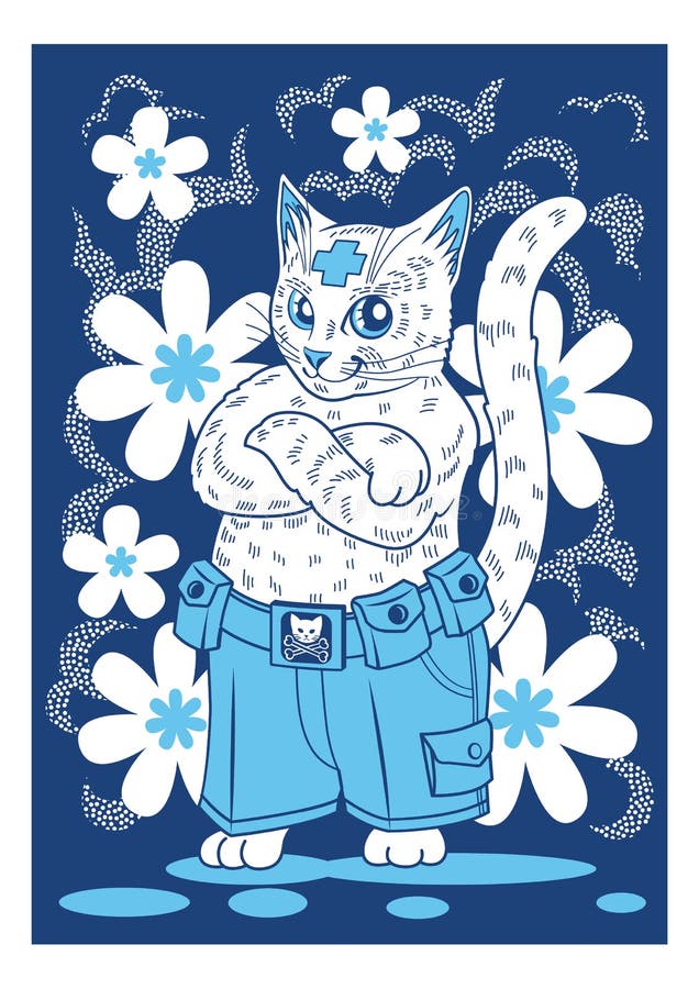 Cat rescue for cat-lovers stock vector. Illustration of rescue - 66415509