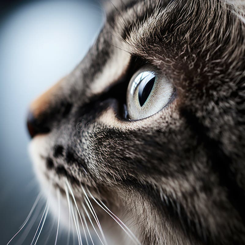 The Cat S Eyes are Very Large, AI Stock Illustration - Illustration of ...