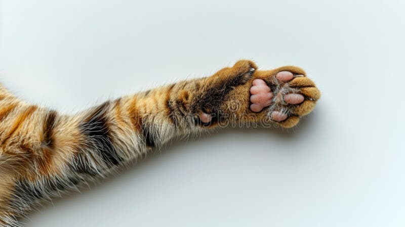 A Cat S Paw with Pink Toe Beans and Sharp Claws Extended Stock ...