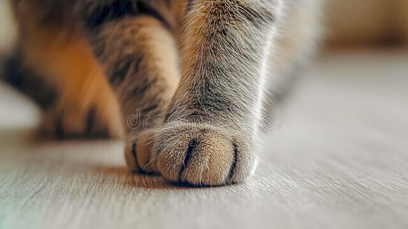 The Cat S Paws, Soft and Fluffy, Stand Neatly Stock Illustration ...