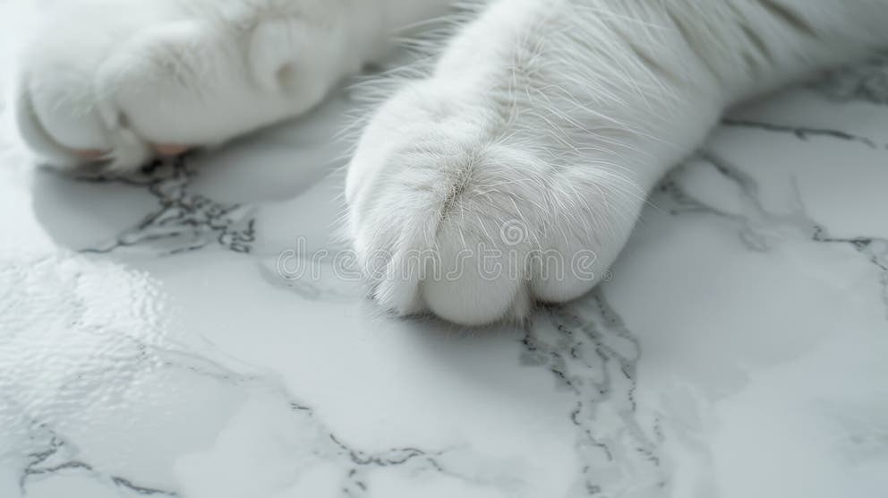 A Cat S White Paws.AI Generated Image Stock Photo - Image of closeup ...