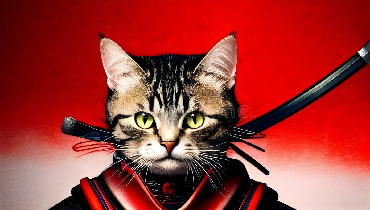 Cat Samurai Wallpaper Stock Illustrations – 15 Cat Samurai Wallpaper ...