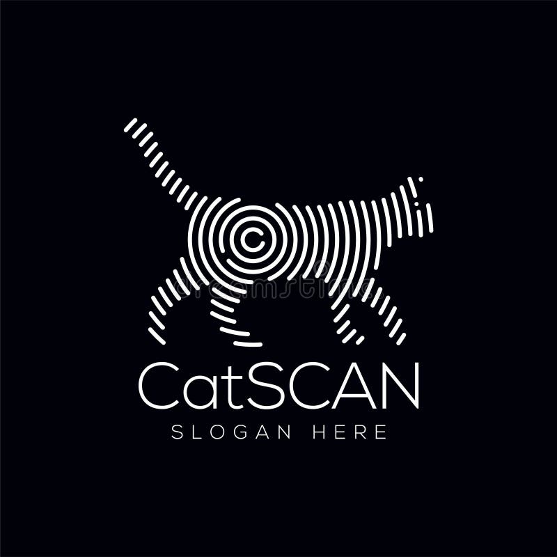 Cat Scan Technology Logo Vector Element. Animal Technology Logo ...