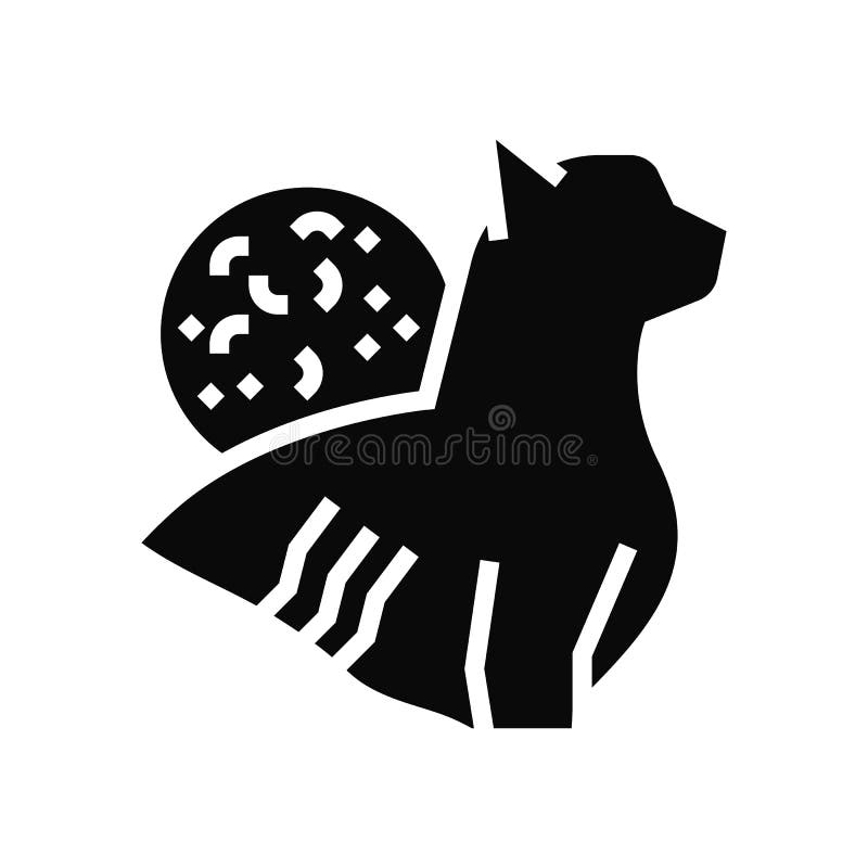Cat Scratch Disease Glyph Icon Vector Illustration Stock Vector ...