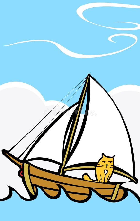 Cat Boat Stock Illustrations – 2,274 Cat Boat Stock Illustrations ...