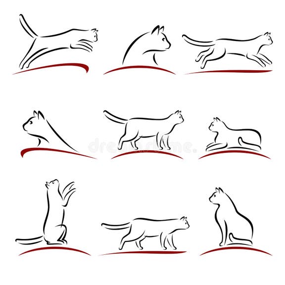 Cat Jump Sequence Stock Illustrations – 22 Cat Jump Sequence Stock ...