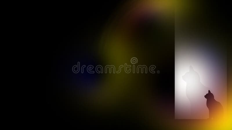 Cat and Shadow Design Background Stock Illustration - Illustration of ...