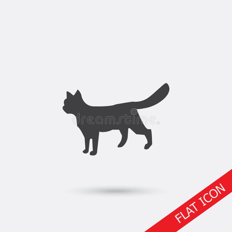 Cat Shape Icon. Vector Illustration. Stock Illustration - Illustration ...