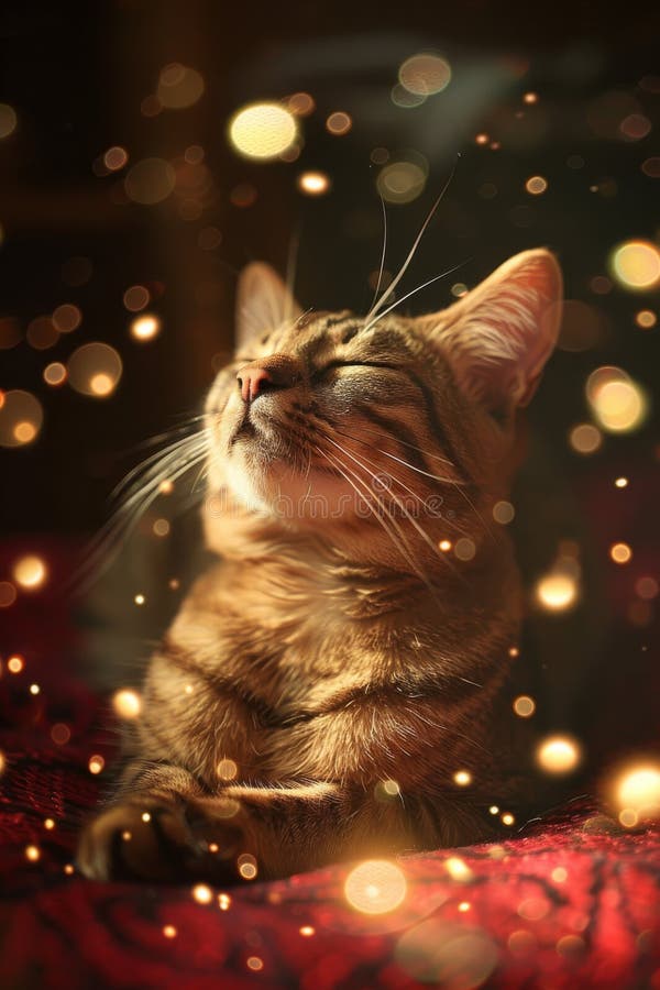 A Cat with a Shimmering Force Field Surrounding it Showcasing Its ...