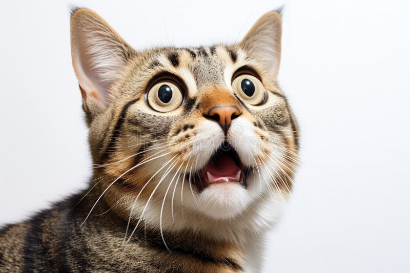 Cat in shock stock illustration. Illustration of eyes - 289773174
