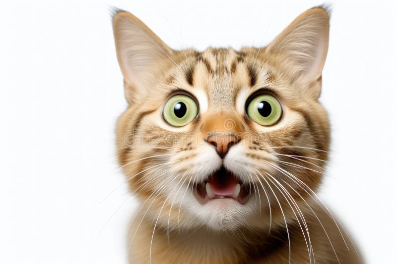 Cat in shock stock illustration. Illustration of young - 289773215