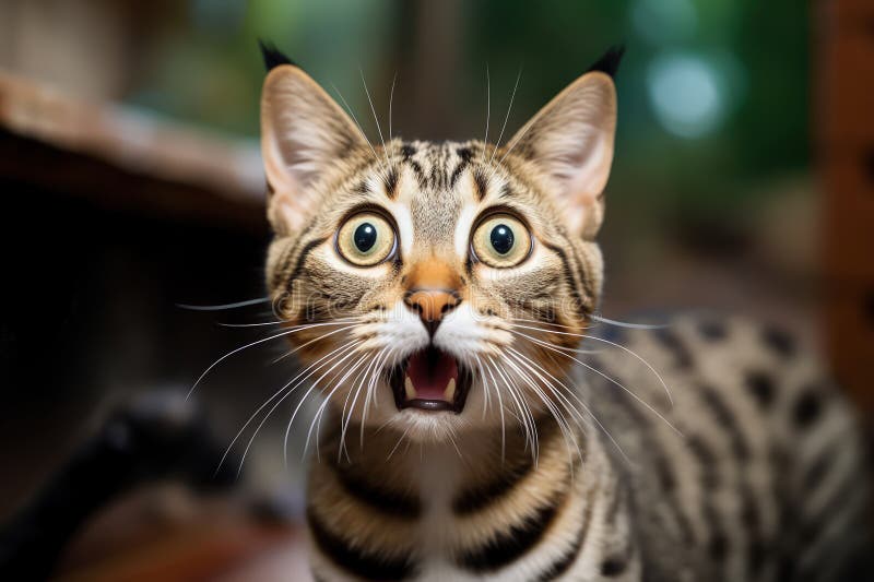 Cat in shock stock illustration. Illustration of kitten - 289773295