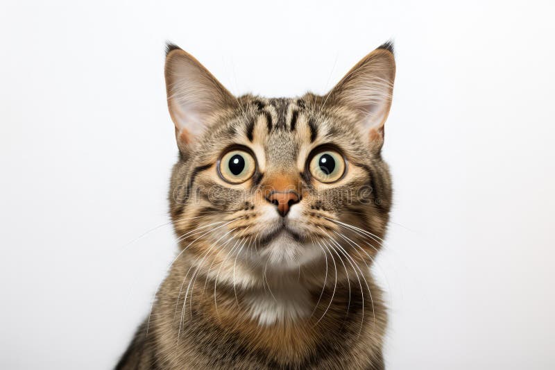 Cat in shock stock illustration. Illustration of portrait - 289773316