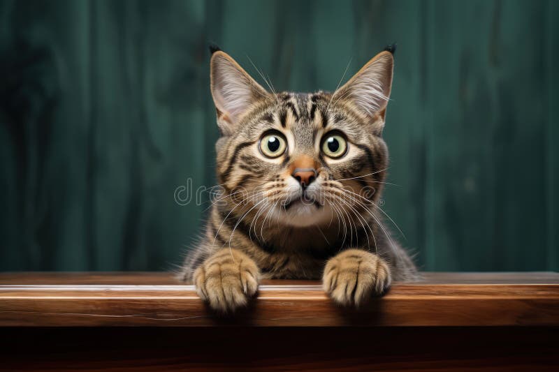 Cat in shock stock illustration. Illustration of furry - 289773410