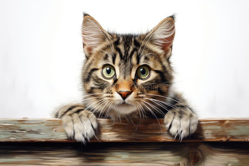Cat in shock stock illustration. Illustration of kitten - 289773424
