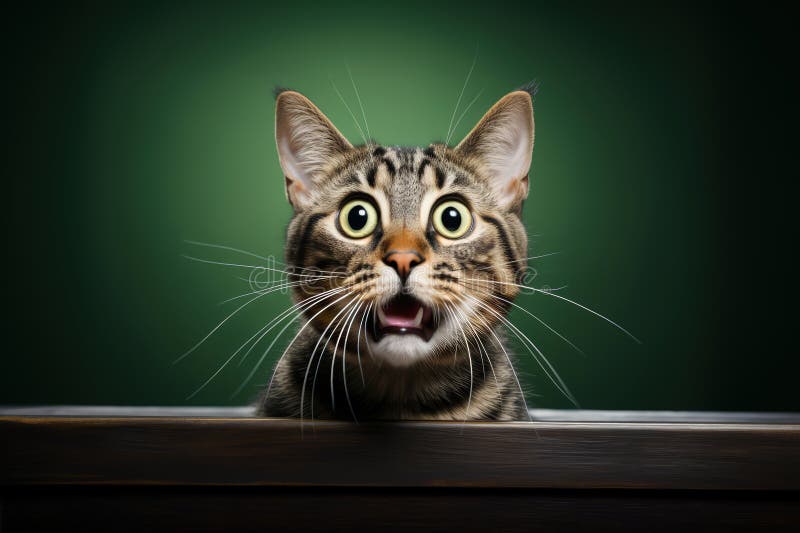 Cat in shock stock illustration. Illustration of fluffy - 289773463