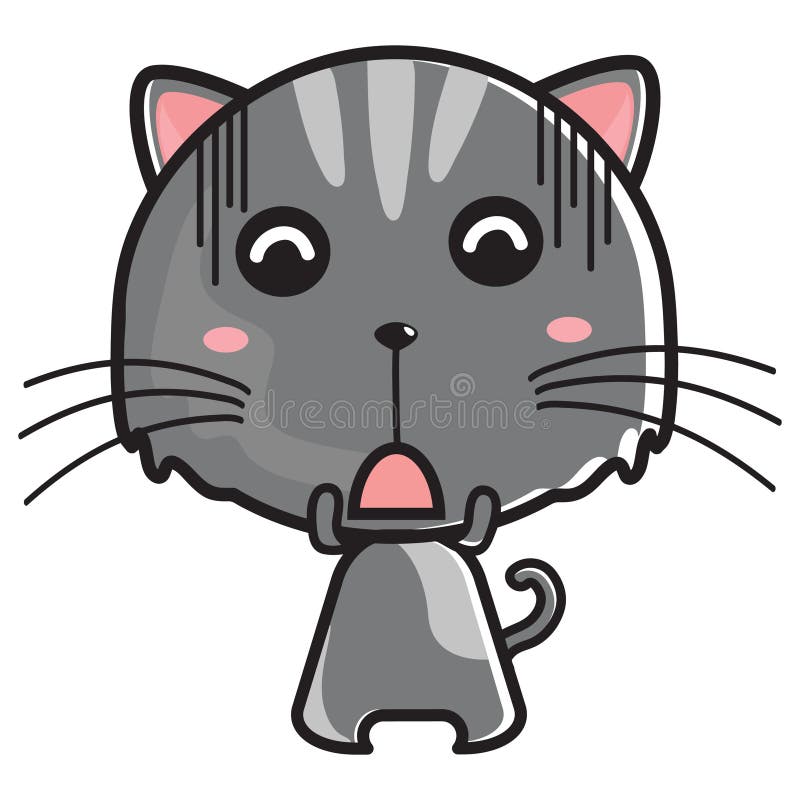 Cat Shocked. Vector Illustration Decorative Design Stock Vector ...