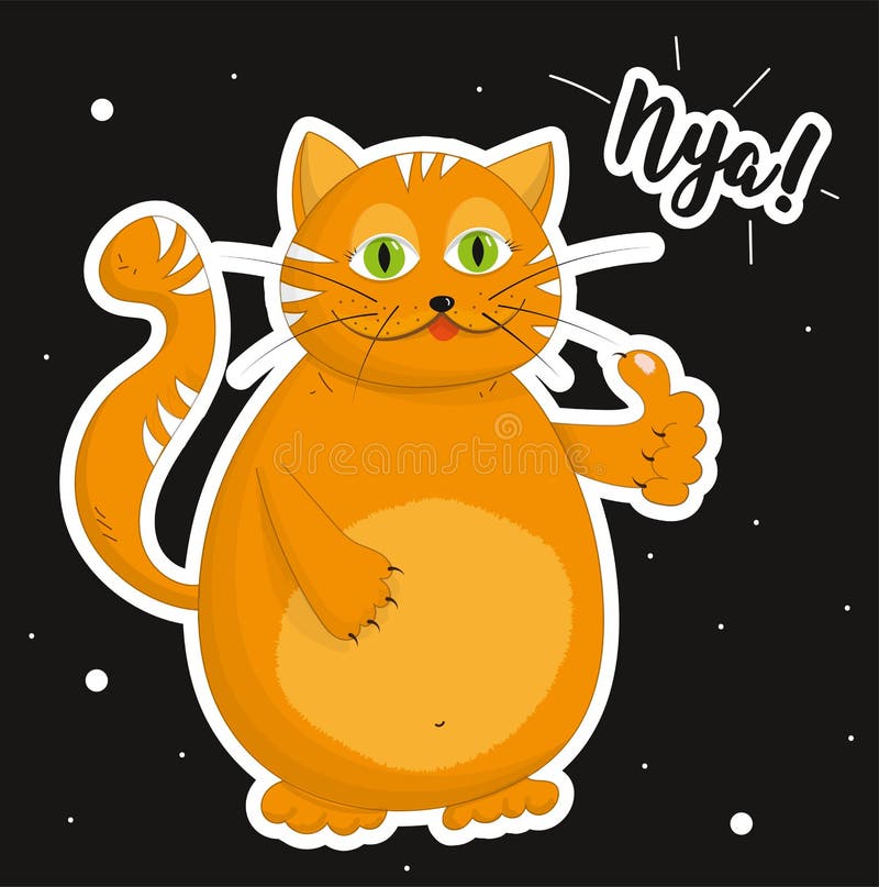 Cat shows like sign stock illustration. Illustration of kitten - 132718689