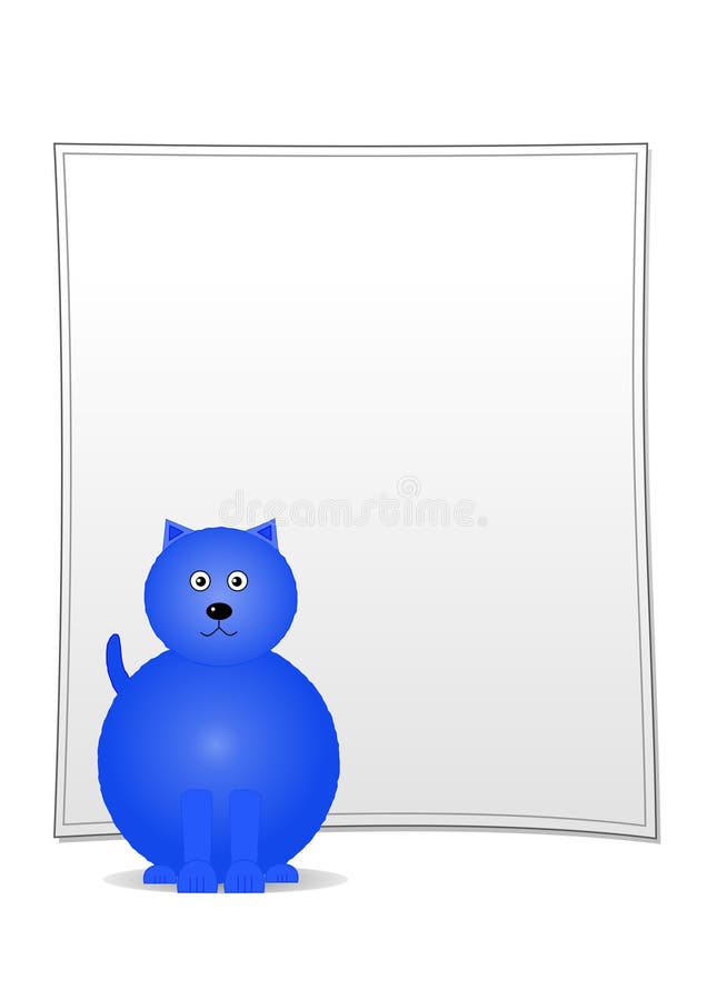 Cat with sign stock illustration. Illustration of marketing - 24098151