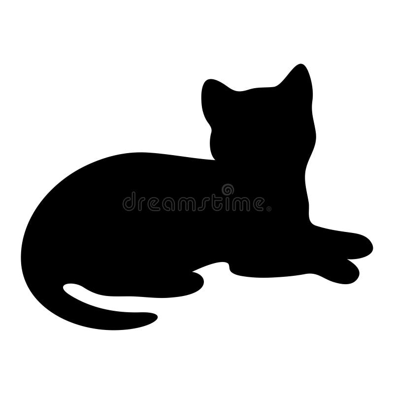 Lying Cat Silhouette