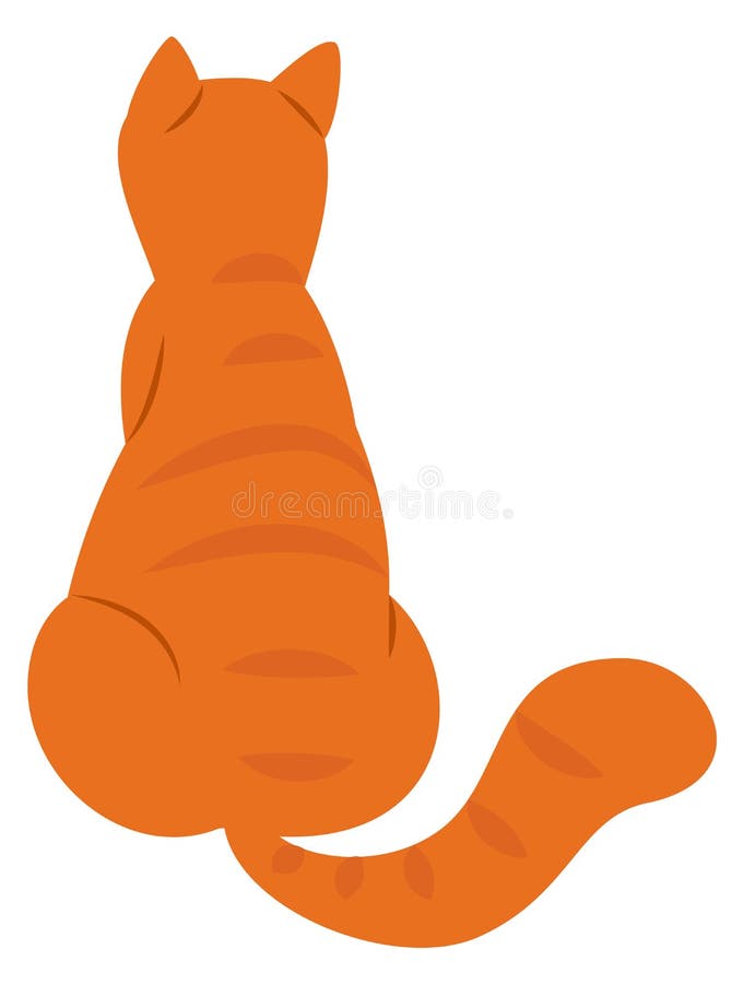 Rear View Cat Sitting Stock Illustrations – 104 Rear View Cat Sitting ...