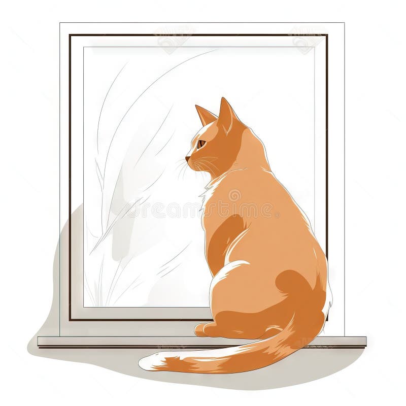 Cat Behind Window Stock Illustrations – 122 Cat Behind Window Stock ...
