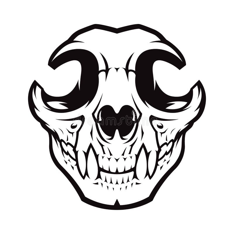 Cat Skull Vector stock vector. Illustration of wild - 241320989