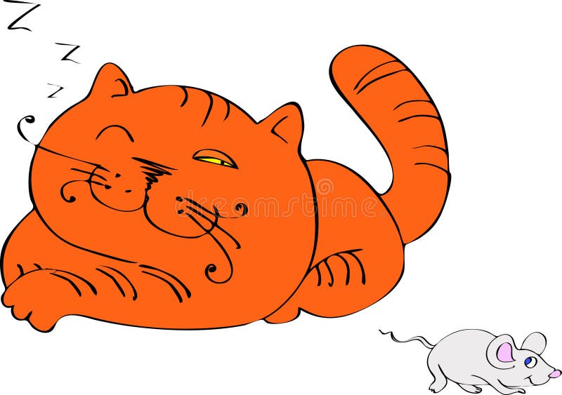 Cat sleep stock vector. Illustration of isolated, graphic - 77556010