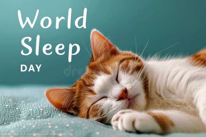 A Cat Sleep in World Sleep Day Concept. Generative Ai Stock Photo ...
