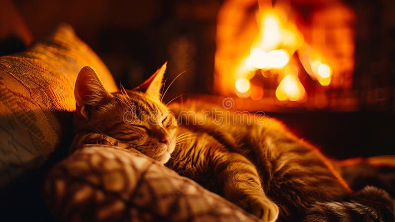 208 Sleeping Cat Fireplace Stock Photos - Free & Royalty-Free Stock ...