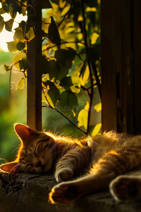 581 Cat Sleeping Window Sill Stock Photos - Free & Royalty-Free Stock ...