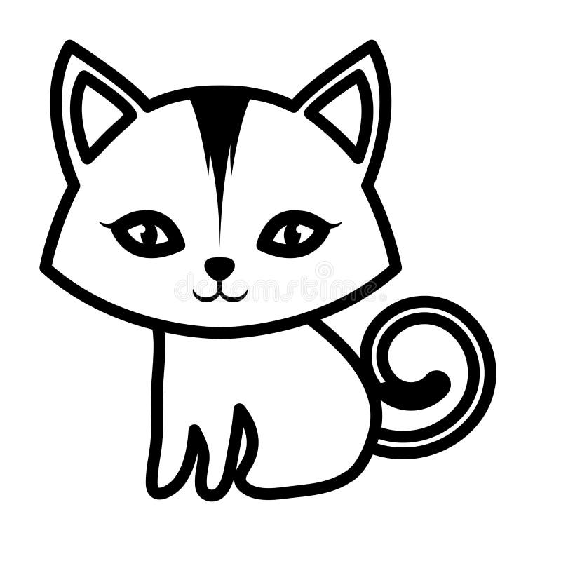 Cat Small Mammal Furry Outline Stock Illustrations – 148 Cat Small ...