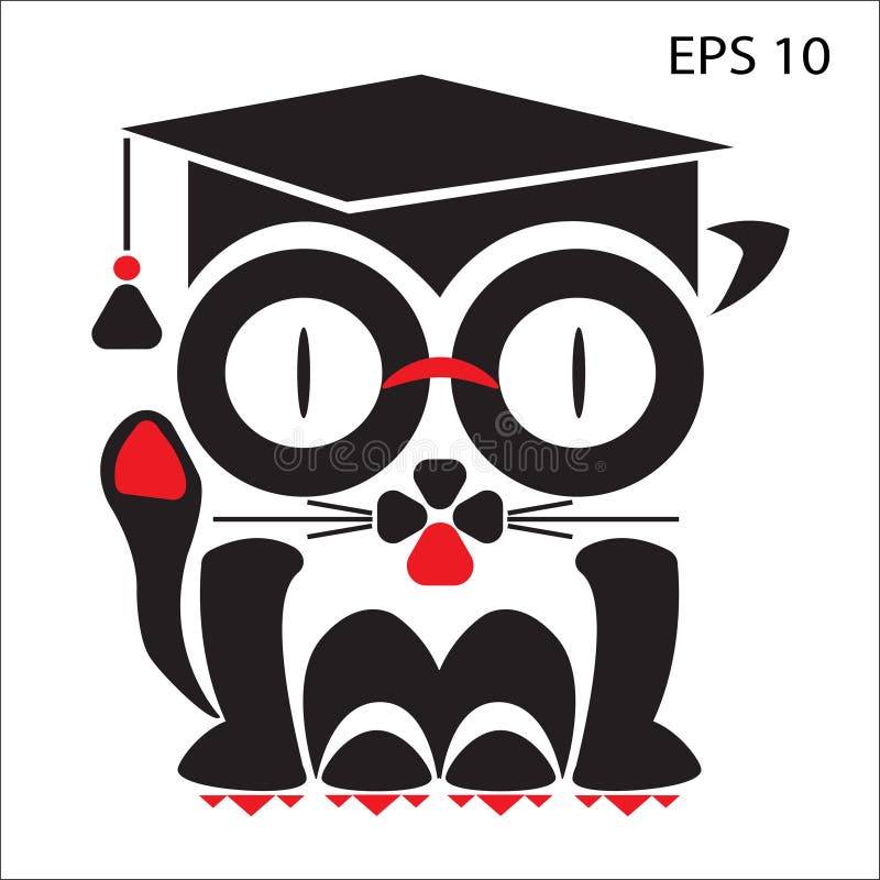 Smart cat stock vector. Illustration of cartoon, cute - 90791060