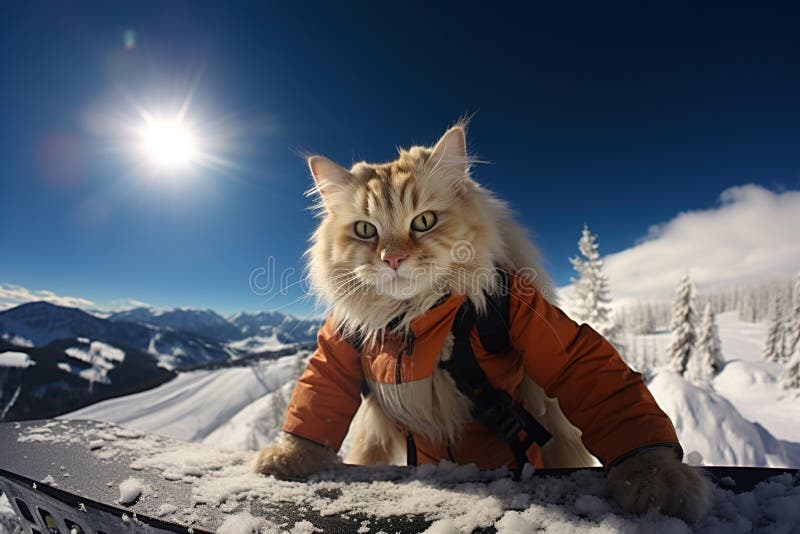 124 Cat Snowboarding Stock Photos - Free & Royalty-Free Stock Photos ...
