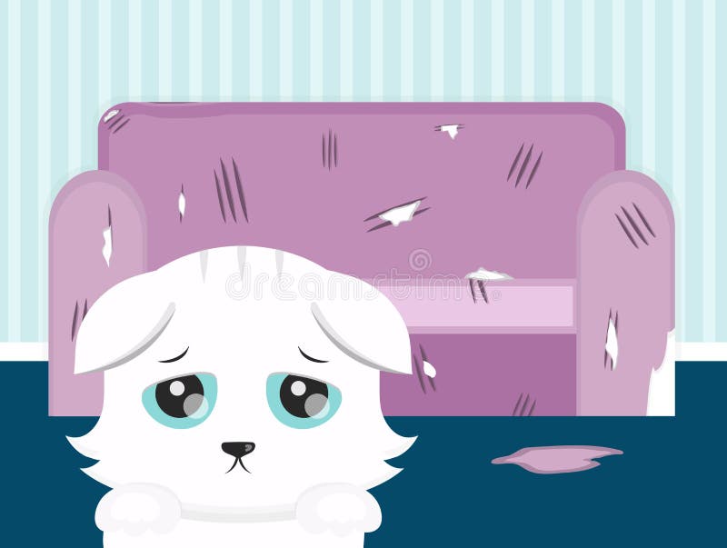 Cat Scratch Sofa Stock Illustrations – 39 Cat Scratch Sofa Stock ...
