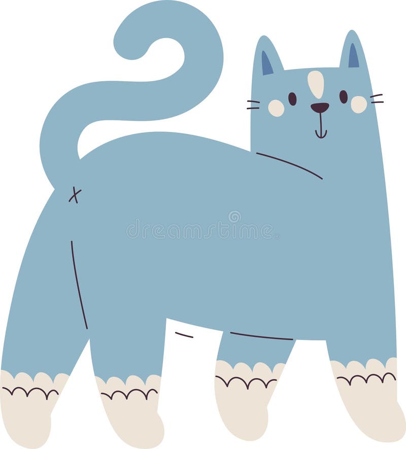Cat Standing Pet stock vector. Illustration of cute - 303544106