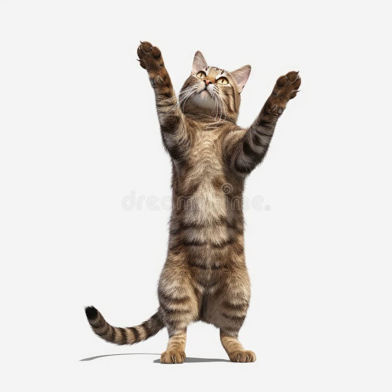 Cat are Standing and Raising Hand,Voting Cat,AI Generated Stock ...