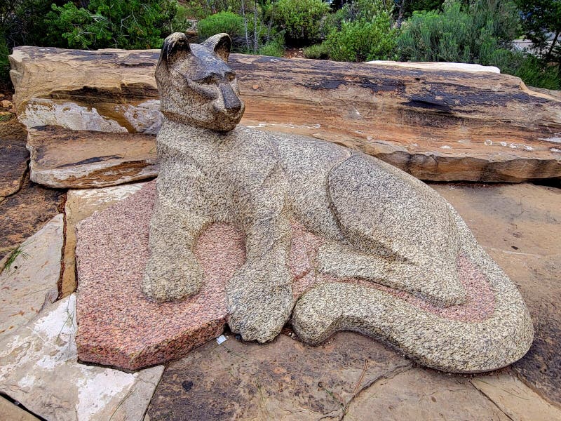 Cat Statue stock photo. Image of wildlife, arizona, statue - 261363812