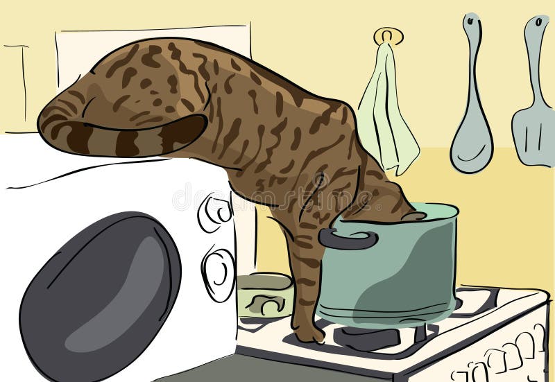 Cat Stealing Stock Illustrations – 95 Cat Stealing Stock Illustrations ...